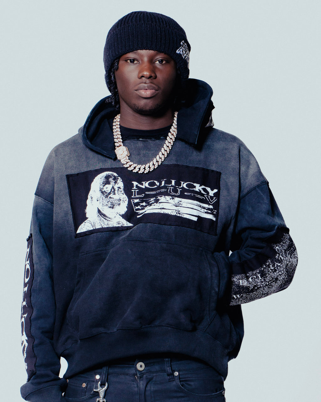 Black/white DEAD PRESI Hoodie – NoLuckyLuv